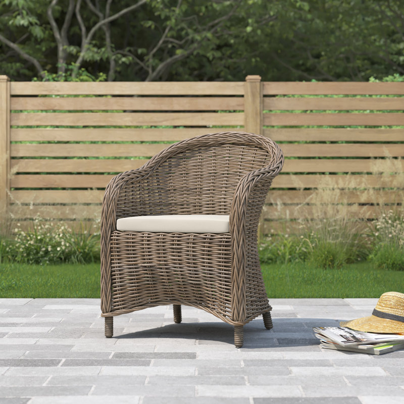 Beachcrest Home Nelda Patio Chair with Cushions Reviews Wayfair